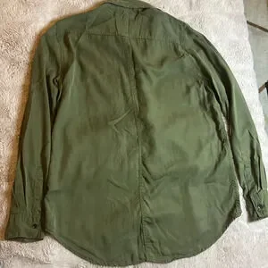 Joe Fresh | Tops | 0 Lyocell Ultra Soft Army Green Button Down Blouse ...